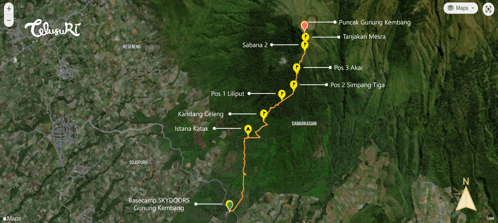 Panduan Pendakian Gunung Kembang via Blembem Wonosobo - TelusuRI